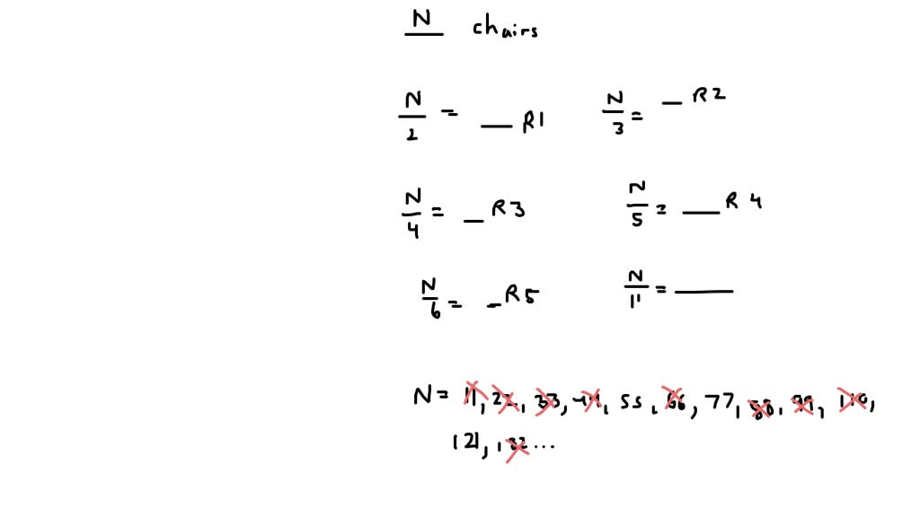 A hall has a certain number of chairs. Guests want to sit in different ...