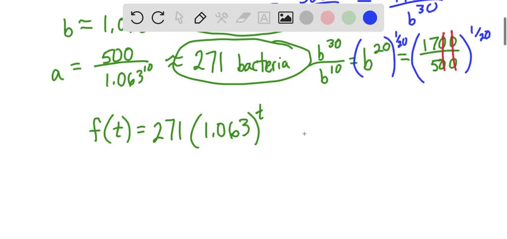 SOLVED: The count in a bacteria culture was 500 after 10 minutes ad ...
