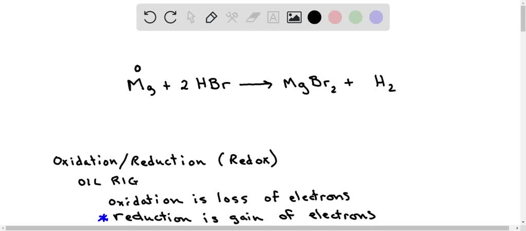 SOLVED: What element is being reduced in the following redox reaction ...