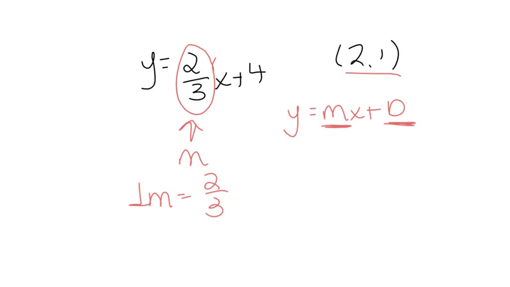 SOLVED: Find the equation of the line parallel to y equals 2 over 3 x ...