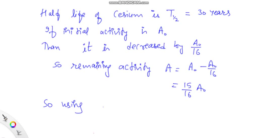 SOLVED: Cesium-137 (^137Cs) is often used as a gamma radiation source ...