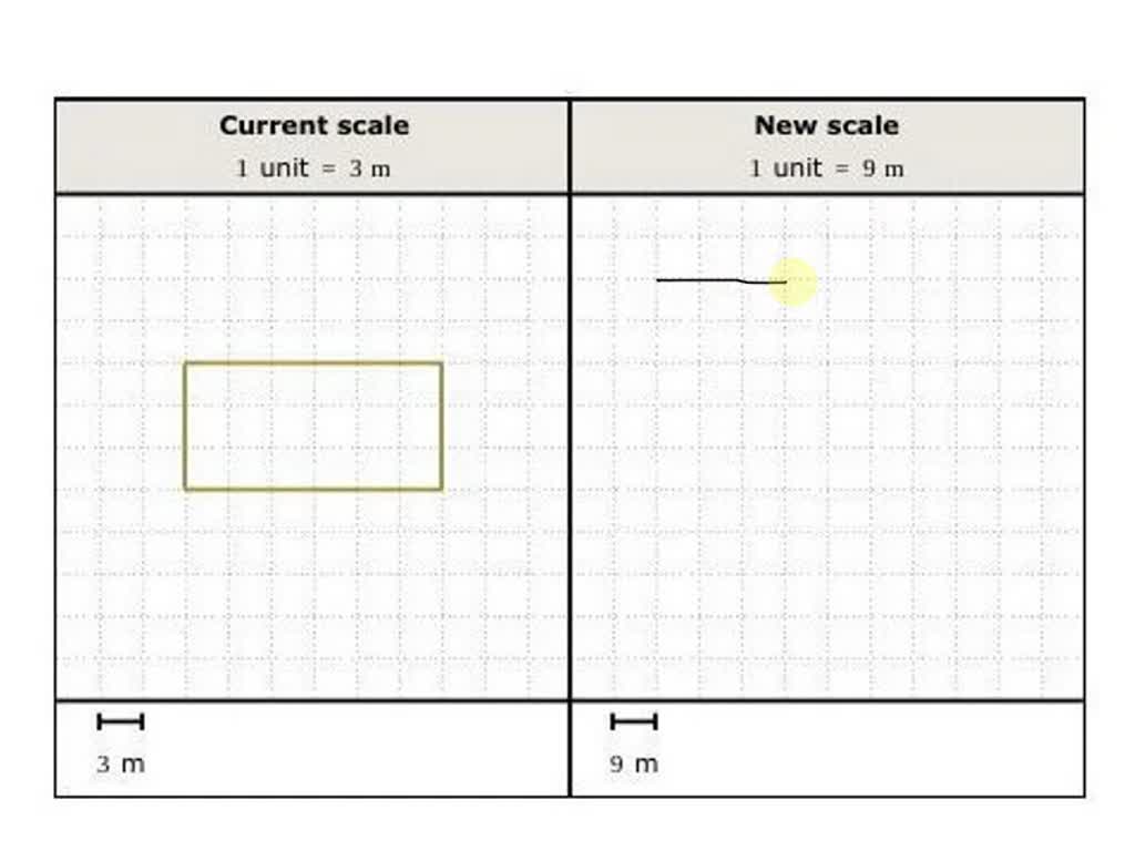 The figure below was made with a scale of 1 unit = 2 m. Draw the figure ...