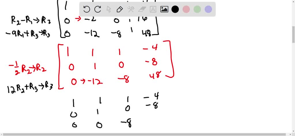 SOLVED: Use Gaussian elimination method to determine the constants a, b ...