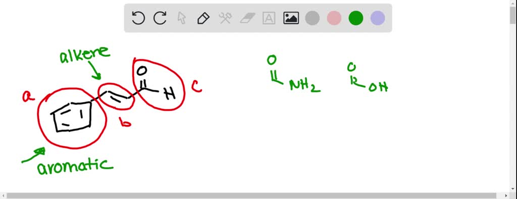 SOLVED: QUESTION 9 Identify each of the labeled functional groups in the structure shown below ...
