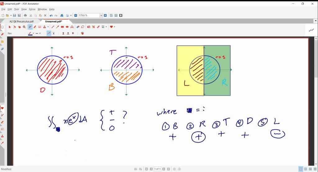 SOLVED: Decide, without calculation, if each of the integrals below is ...
