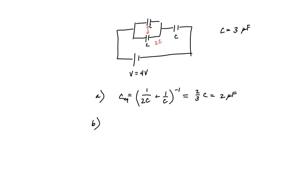 SOLVED: 2.) (a) Determine the capacitance of a single capacitor that will have the same effect ...