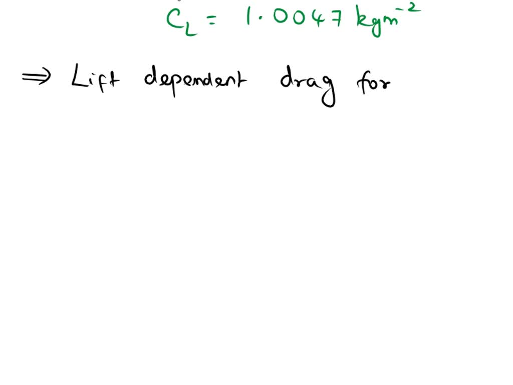 SOLVED: Consider a commercial transport with the following parameters ...