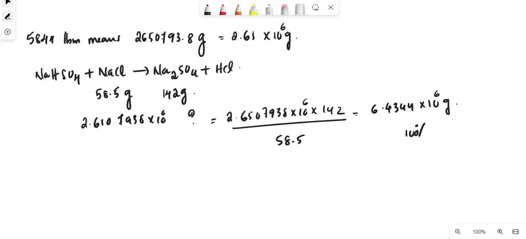 SOLVED: The successive reactions in the manufacture of HCl from salt ...