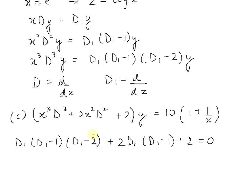 Solved A Write The General Form Of The Cauchy Euler Equation Show