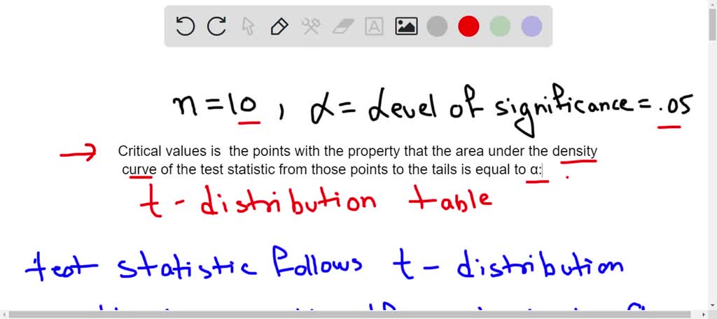 Solved What Is The Critical T Value For A Two Tail Hypothesis Test 5285