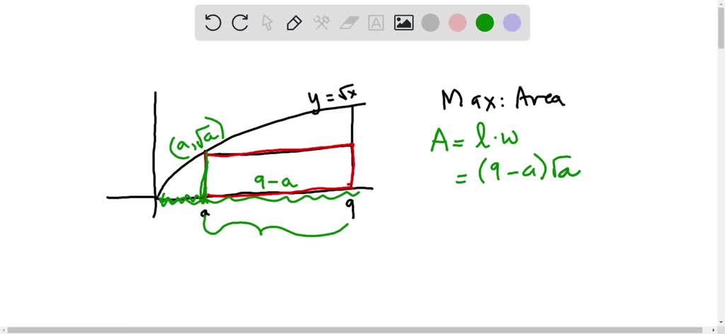 SOLVED: 11. A rectangle has its base on the X-axis and one corner on ...