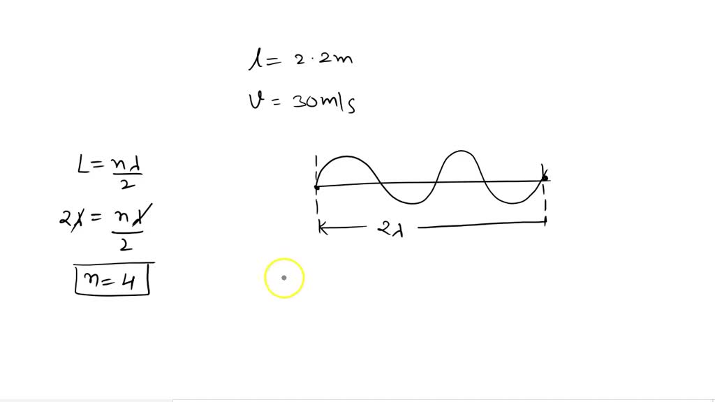 SOLVED: (Figure 1) shows a standing wave on a 2.5 m long string that has been fixed at both ends ...