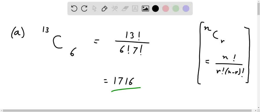 Suppose We Want To Choose 6 Objects Without Replacement From 13 Distinct Objects How Many