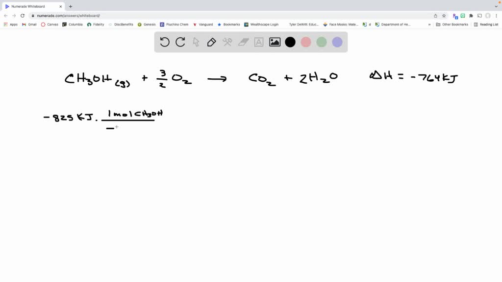 SOLVED: When methanol, CH3OH, is burned in the presence of oxygen gas ...
