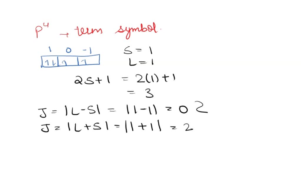 SOLVED: Draw out a microstate table for p4. What are the free ion terms ...