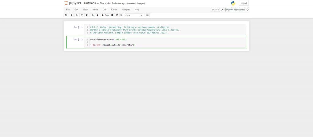 Solved 922 Output Formatting Printing A Maximum Number Of Digits Write A Single Statement