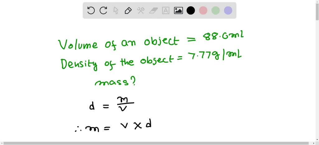 SOLVED: Calculate the density of an object that has a mass of 43 grams ...