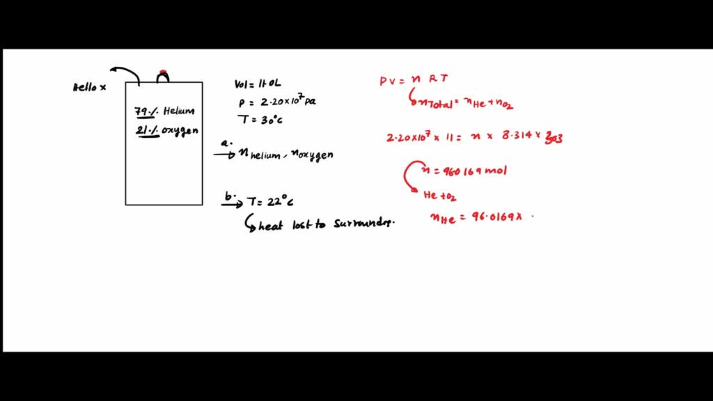 SOLVED: Professional divers sometimes use heliox, consisting of 79% ...