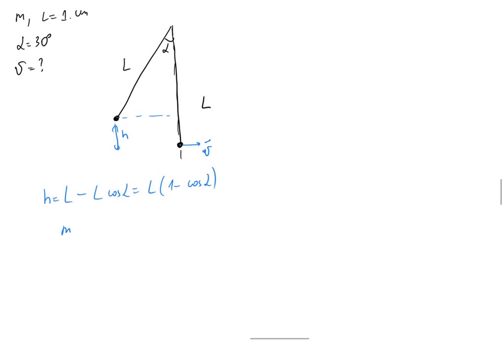 SOLVED: "Consider a pendulum with mass m hanging from the ceiling by a massless string of length ...