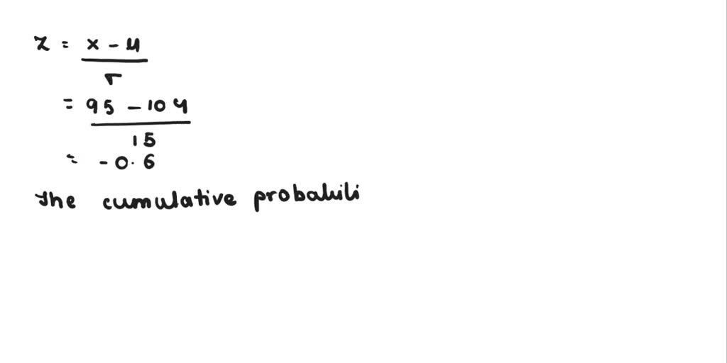 SOLVED: Given a normal distribution with mu =100 and sigma =15, and ...