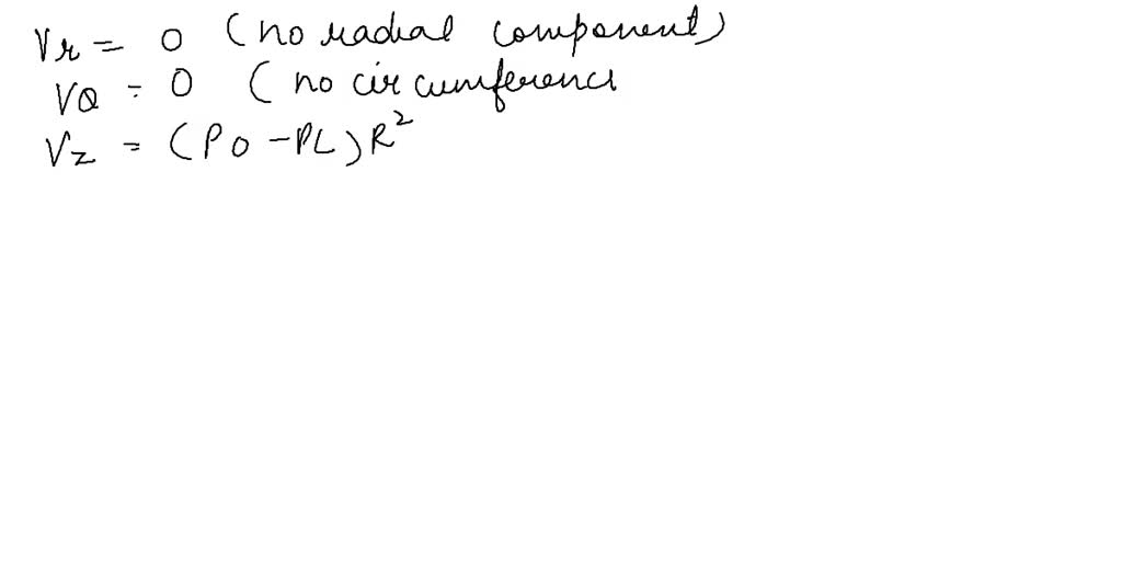 SOLVED: Parabolic velocity profile for the steady, fully developed ...