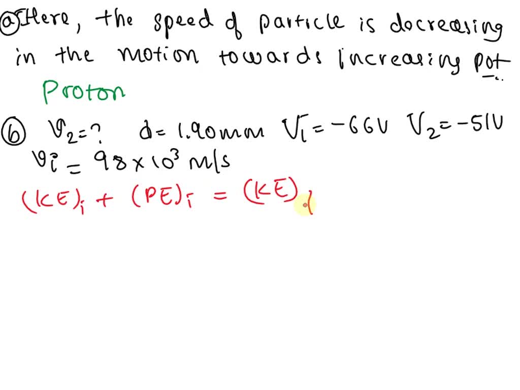 Solved In The Figure A Charged Particle Either An Electron Or Proton
