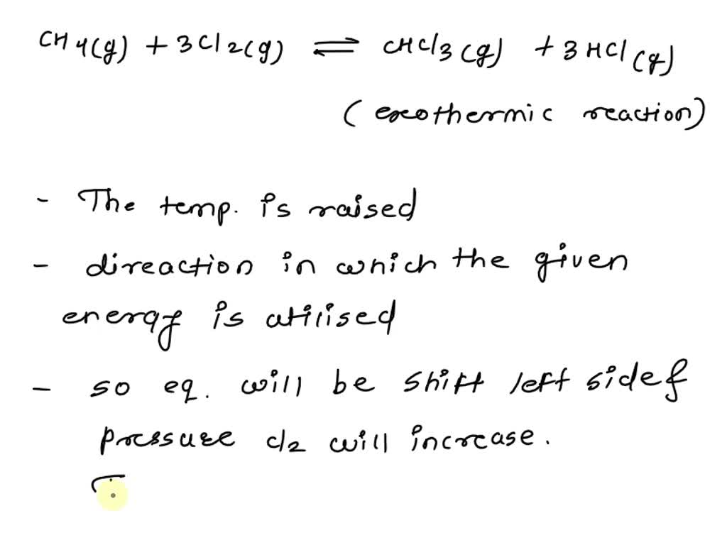 SOLVED: The combination of methane and chlorine forms hydrochloric acid ...