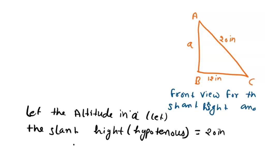 SOLVED: n a regular pyramid, the lengths of the apothem a of the base, the altitude h, and the ...