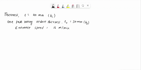 Calculate the bite angle when rolling plates 12 mm thick...