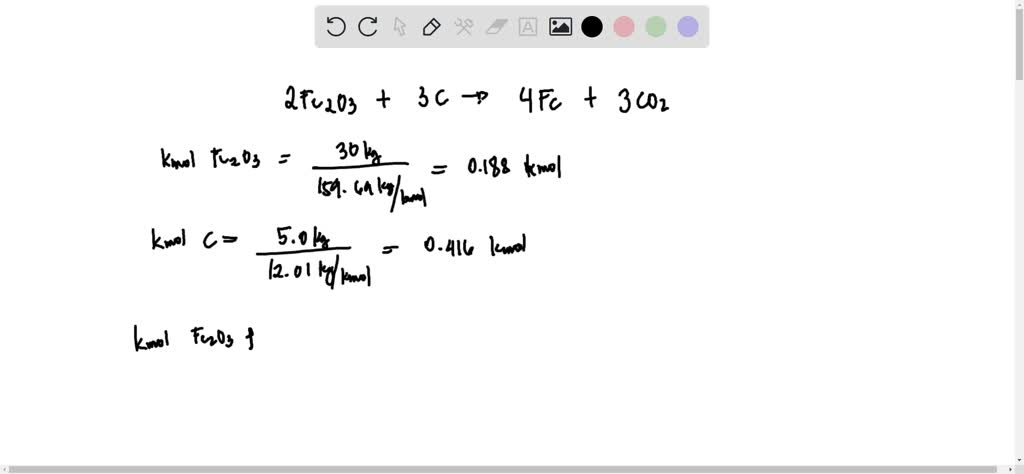 Solved 11 The Equation For The Reaction Of Iron Ore In Blast Furnace
