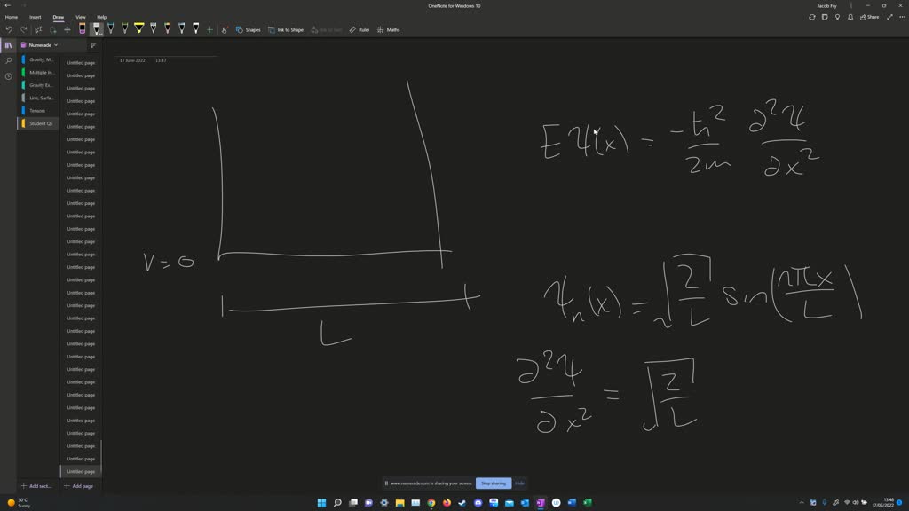 Solved An Electron Trapped In A One Dimensional Infinite Potential