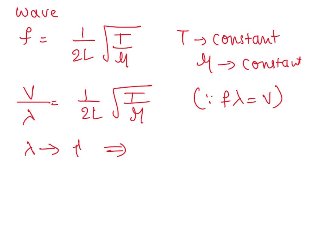 SOLVED: As the wavelength of a wave in a uniform medium increases while ...