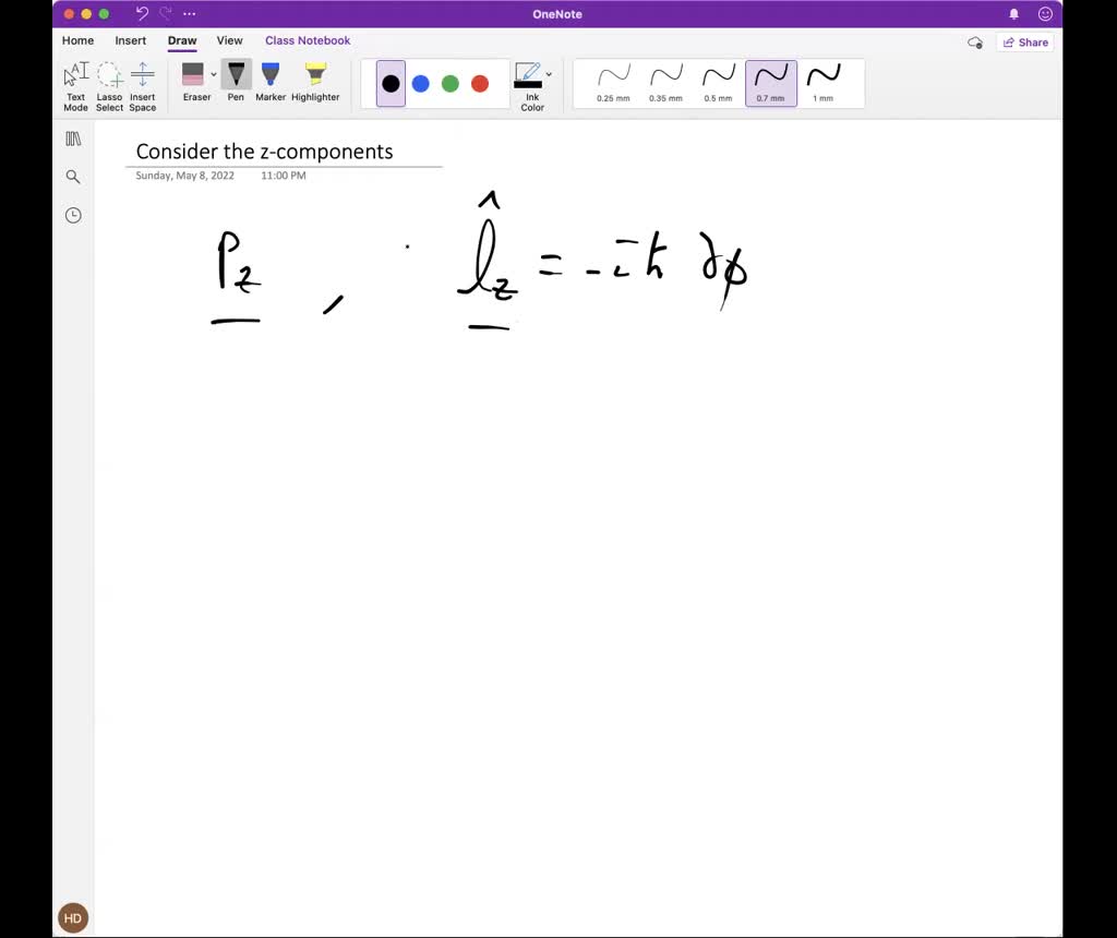 Solved Consider The Z Components Of Linear Momentum Pz Operator And