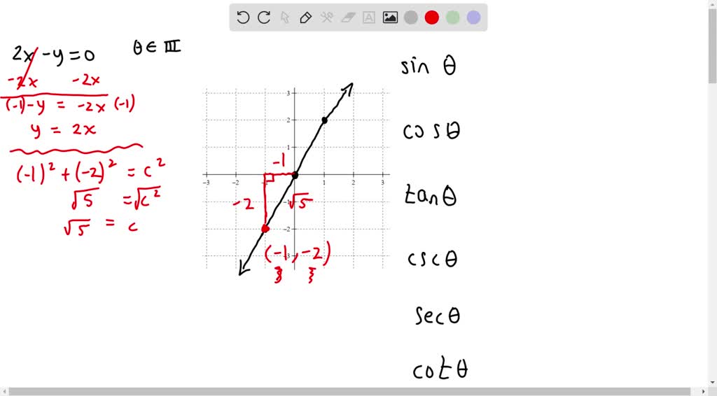 SOLVED: An Angle Formed by a line Through the Origin. The terminal side ...