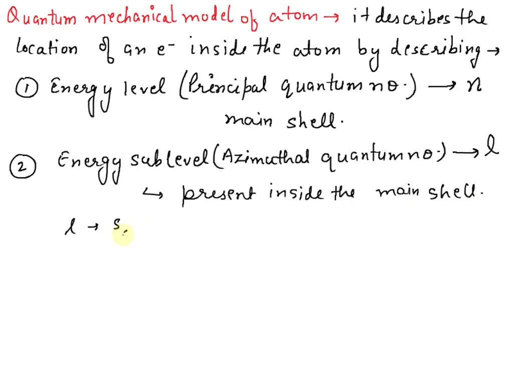SOLVED: Which statement describes ONLY the Quantum Mechanical model of ...
