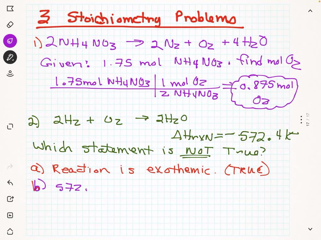 SOLVED: Calculate the total number of moles of oxygen containing products that can be formed by ...