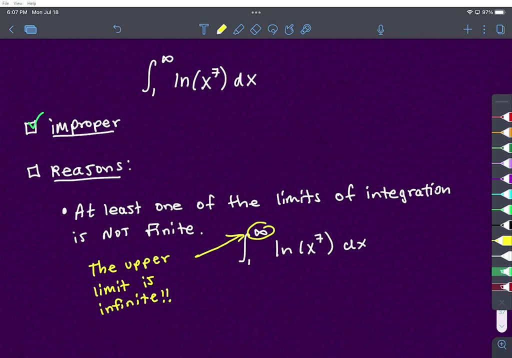 Solved Decide Whether The Integral Is Improper Sinx Dx 91 Proper Improper Explain Your