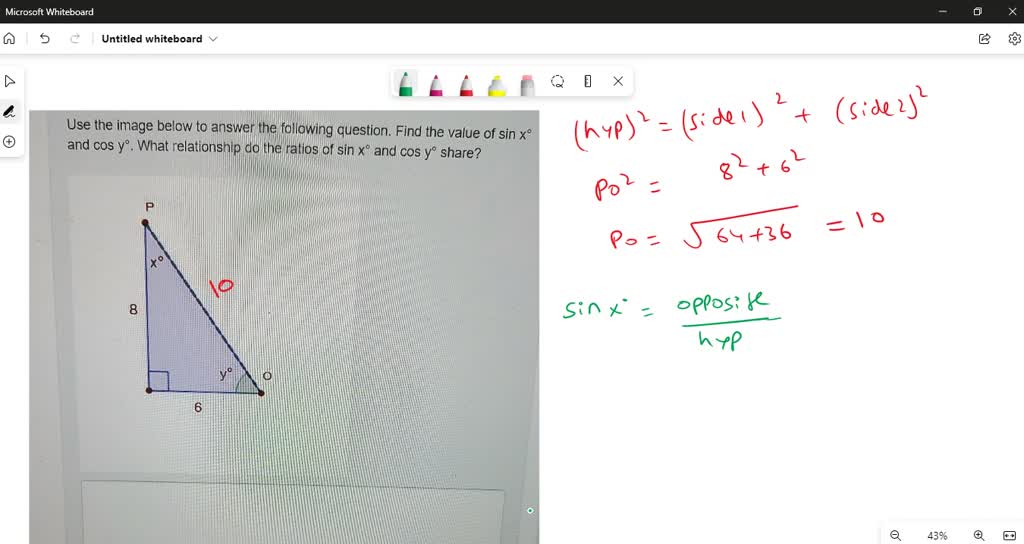 SOLVED: Use the image below to answerne following question. Find the value of sin x and coS y ...
