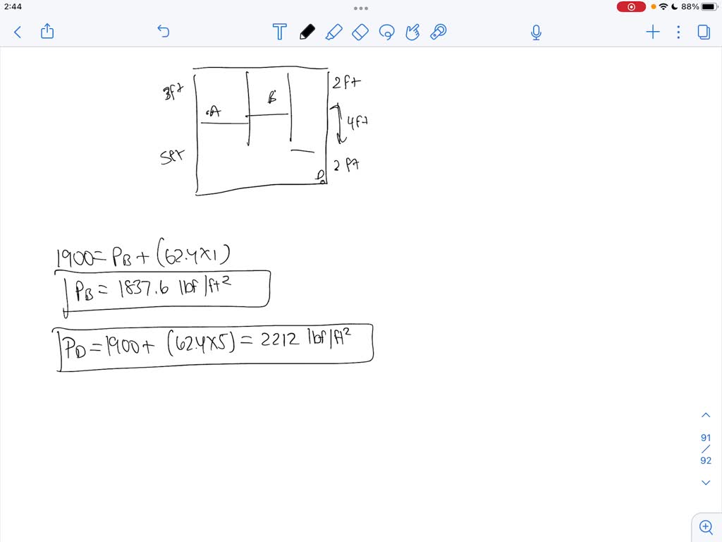 SOLVED: The system in Fig. P 2.17 is at 20^∘C. If the pressure at point ...