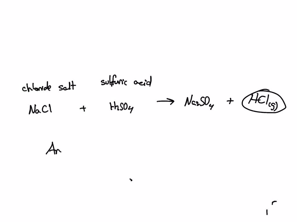 SOLVED: The reaction between chloride salts and concentrated sulfur ...