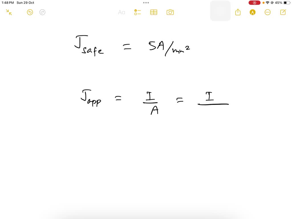 SOLVED: True or False: A current density of 5A/mm2 is the boundary of ...