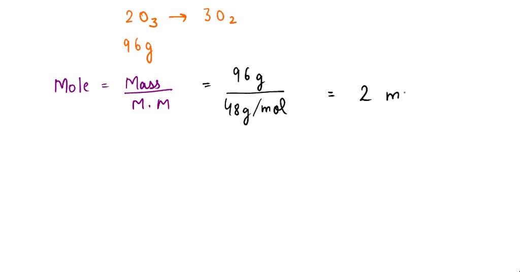 Ozone is unstable, decomposing to oxygen, as shown in the balanced ...