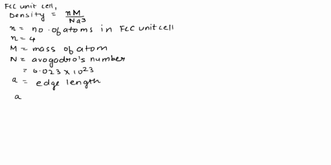 A copper lattice fcc has an excessive vacancy of 1 per 100...