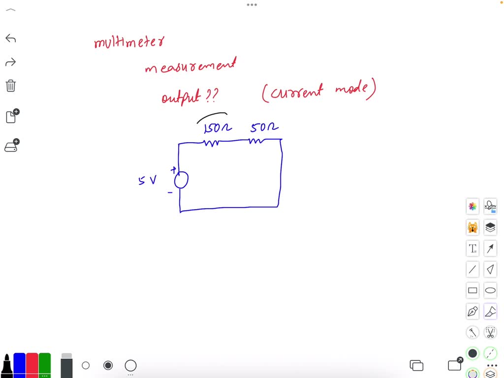 SOLVED: A multimeter is used to take a measurement as shown in the figure above. What will be ...
