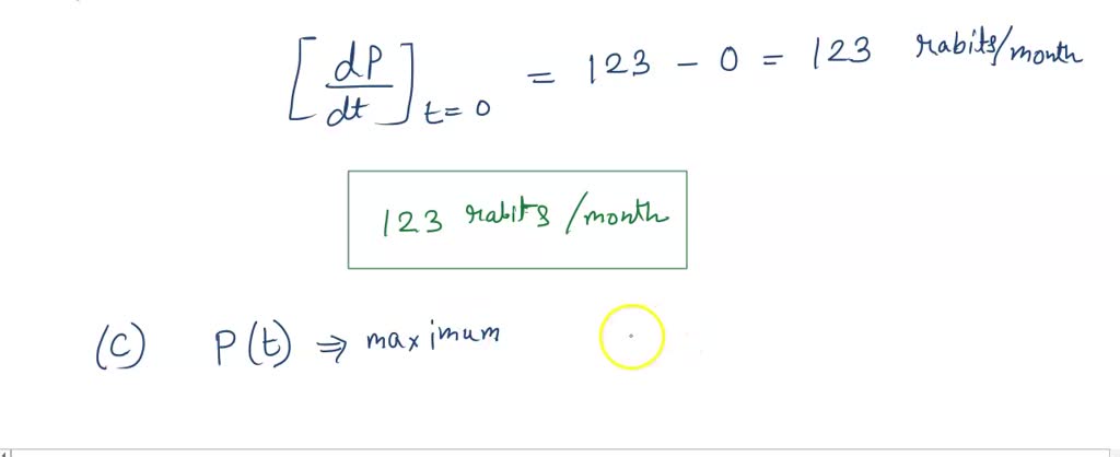 SOLVED: The rabbit population on a small island is observed to be given ...