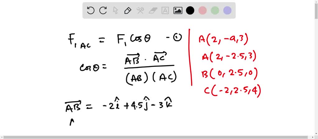 Solved Determine The Magnitude Of The Projection Of The Force F1 Along
