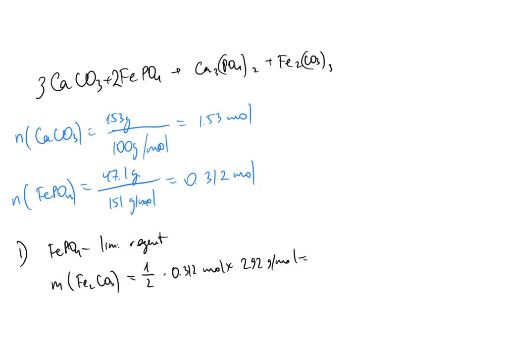 SOLVED: Consider the following reaction: balance the equation: CaCO3 ...