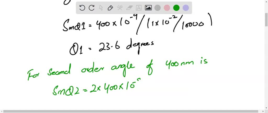 Consider an infrared grating with 84.0 lines per millimeter and 15.0 mm of illuminated area ...