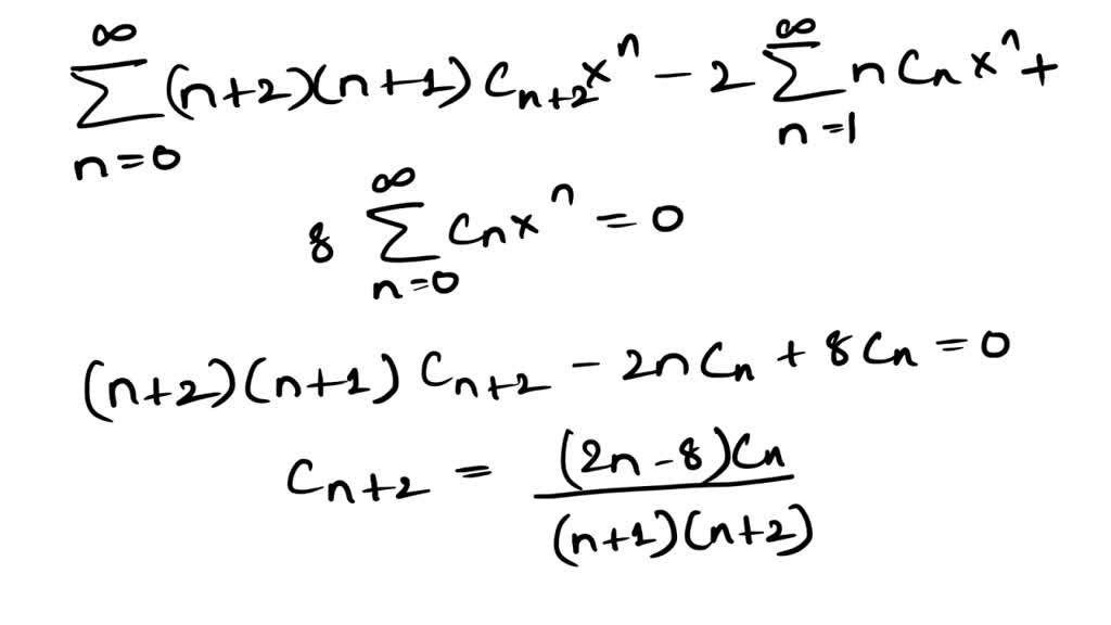 Solved Use The Power Series Method To Solve The Given Initial Value Problem Format Your Fina 9188