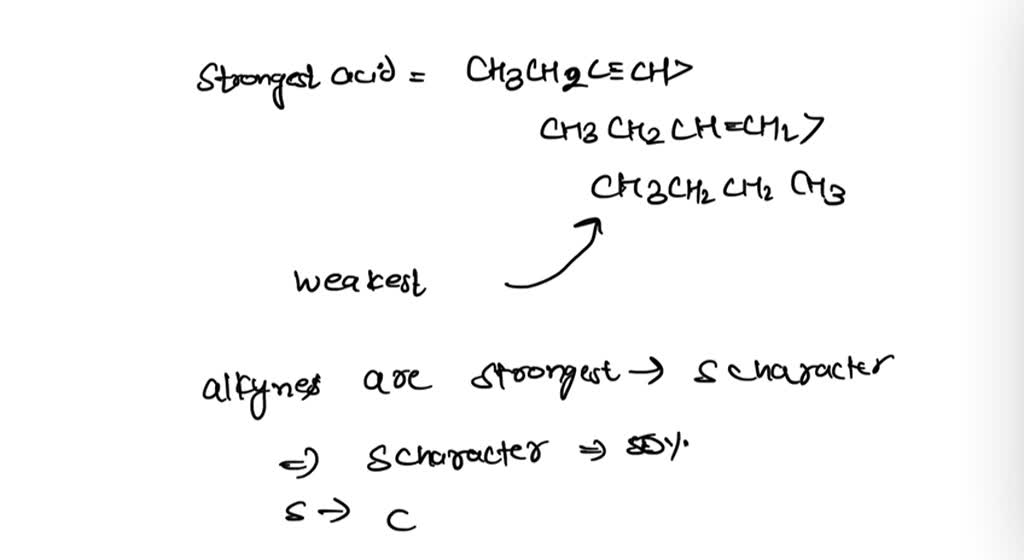 SOLVED: For the list of hydrocarbons, rank the hydrocarbons in strength ...